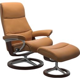 Fu&szlig;hocker stressless "View", braun (new caramel), B:57cm H:43cm T:47cm, Hocker, Fu&szlig;hocker, mit Signature Base,Gestell Braun