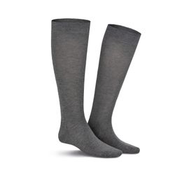 Kniestr&uuml;mpfe Kunert "RICHARD", Herren, Gr. 39-42, silber, meliert, Obermaterial: 98% Baumwolle, 2% Elasthan, normal, Socken Kniestr&uuml;mpfe, druckfreier Komfortbund