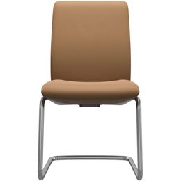 Polsterstuhl stressless "Laurel", braun (taupe paloma, schwarz matt), B:53cm H:92cm T:59cm, Leder PALOMA: PALOMA ist ein durchgef&auml;rbtes Semianilin-M&ouml;belleder mit nat&uuml;rlicher Narbung., St&uuml;hle, Polsterstuhl, Low Back, Gr&ouml;&szlig;e L, mit Beinen aus Stahl in Schwarz matt
