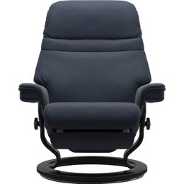 Relaxsessel stressless "Sunrise", blau (oxford blau paloma), B:88cm H:103cm T:78cm, Leder BATICK: BATICK ist ein leicht korrigiertes, durchgef&auml;rbtes und genarbtes M&ouml;belleder, bei dem die meisten Unebenheiten und Spuren in der Regel entfernt wurden.;Leder PALOMA: PALOMA ist ein durchgef&auml;rbtes Semianilin-M&ouml;belleder mit nat&uuml;rlicher Narbung.;ROHLEDER Stoff Q2 FARON: Ein fester zuverl&auml;ssiger Boucl&eacute; mit