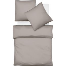 Bettw&auml;sche Fleuresse "Lech 3089", grau (taupe), B/L: 200cm x 220cm, 1 Stk., 2 Stk., Flanell, B/L: 80cm x 80cm & 80cm x 80cm, 3 Stk., Flanell, Obermaterial: 100% Baumwolle, Bettw&auml;sche, Bettw&auml;sche, Edelflanell, Baumwolle, in Gr. 135x200, 155x220, 200x200cm
