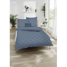 Wendebettw&auml;sche Kaeppel "La Ville", aqua, B/L: 155cm x 220cm, 1 Stk., 1 Stk., Feinbiber, B/L: 80cm x 80cm, 2 Stk., Feinbiber, Obermaterial: 100% Baumwolle, Bettw&auml;sche, Wendebettw&auml;sche