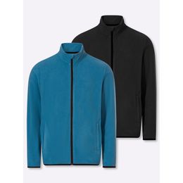 Catamaran Herren Fleecejacke, topas + schwarz, Gr&ouml;&szlig;e 44/46