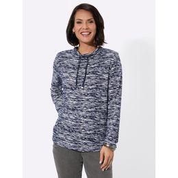 WITT Damen Winter-Shirt, marine-bedruckt, Gr&ouml;&szlig;e 38