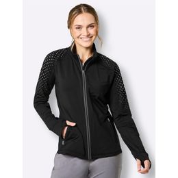 Catamaran Sports Damen Funktionsjacke mit Daumenloch an den &Auml;rmeln, schwarz, Gr&ouml;&szlig;e 36/38