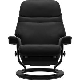 Relaxsessel stressless "Sunrise", schwarz (schwarz paloma), B:88cm H:103cm T:78cm, Leder BATICK: BATICK ist ein leicht korrigiertes, durchgef&auml;rbtes und genarbtes M&ouml;belleder, bei dem die meisten Unebenheiten und Spuren in der Regel entfernt wurden.;Leder PALOMA: PALOMA ist ein durchgef&auml;rbtes Semianilin-M&ouml;belleder mit nat&uuml;rlicher Narbung.;ROHLEDER Stoff Q2 FARON: Ein fester zuverl&auml;ssiger Boucl&eacute; mit 