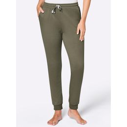 feel good Damen Dehnbund-Hose, khaki, Gr&ouml;&szlig;e 44/46