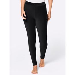 feel good Damen Leggings in Nicki-Qualit&auml;t, schwarz, Gr&ouml;&szlig;e 44/46