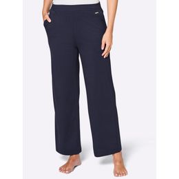 feel good Damen Dehnbund-Hose mit weitem Bein, marine, Gr&ouml;&szlig;e 40/42