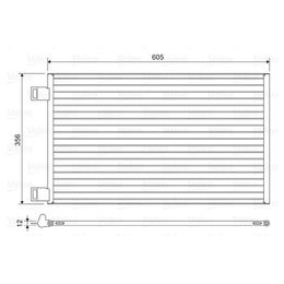 Valeo Kondensator, Klimaanlage 822553 f&uuml;r RENAULT MERCEDES-BENZ 8660003624 8200455795 4155000054