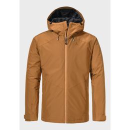 Sch&ouml;ffel Outdoorjacke SCH&Ouml;FFEL "Hiking Ins Jacket Style Wildkar MNS", Herren, Gr. 56, braun (4745, braun), Oberstoff: Aussenseite: 100% Polyester; (Membran: Thermoplastisches Polyurethan); Futter: 100% Polyester; Wattierung: 100% Polyester, regular fit, hoch geschlossener Ausschnitt, Jacken Outdoorjacke
