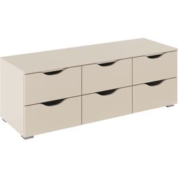 TV-Board Rauch "Lowboard TV-Schrank TV-Schrank Landhausstil MARLENE", beige (champagner), B:120cm H:42cm T:42cm, Holzwerkstoff, Sideboards, TV-Board, mit 6 ger&auml;umigen Schubladen und Soft-Close-Funktion MADE IN GERMANY