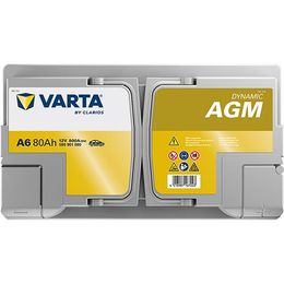 Varta Starterbatterie DYNAMIC AGM 12 V, 80 Ah, 800 A 580901080K262 12V 80Ah 800A f&uuml;r VW JEEP LAND ROVER AUDI MERCEDES-BENZ JAGUAR PORSCHE VOLVO BMW OP