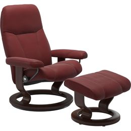 Relaxsessel stressless "Consul", rot (cherry paloma), B:76cm H:100cm T:71cm, Leder BATICK: BATICK ist ein leicht korrigiertes, durchgef&auml;rbtes und genarbtes M&ouml;belleder, bei dem die meisten Unebenheiten und Spuren in der Regel entfernt wurden.;Leder PALOMA: PALOMA ist ein durchgef&auml;rbtes Semianilin-M&ouml;belleder mit nat&uuml;rlicher Narbung.;ROHLEDER Stoff Q2 FARON: Ein fester zuverl&auml;ssiger Boucl&eacute; mit einem 