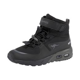 Sneaker Kangaroos "KX-Hydro", M&auml;dchen, Gr. 40, schwarz (schwarz, grau), Synthetik, Textil, Schuhe Sneaker, Sneakerboot, Winterschuh, wasserdicht, Schnellschn&uuml;rung
