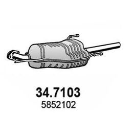 Asso Endschalld&auml;mpfer 34.7103 f&uuml;r VAUXHALL OPEL 24416805 13183195 93197202