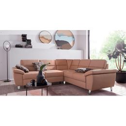 Sit & More Ecksofa SIT & MORE "Sorano L-Form", braun (macchiato), B:249cm H:88cm T:229cm, Sofas, Ecksofa, wahlweise mit Bett- und Relaxfunktion, inkl. Bettkasten