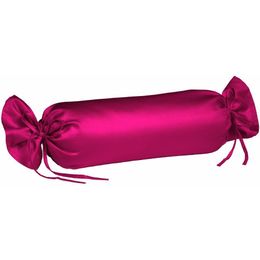 Nackenrollenbezug Fleuresse "Colours", lila (cassis), B:15cm L:40cm, Mako-Satin, Obermaterial: 100% Baumwolle, Kissenbez&uuml;ge, Mako Satin, gl&auml;nzend, glatt, Premium Qualit&auml;t