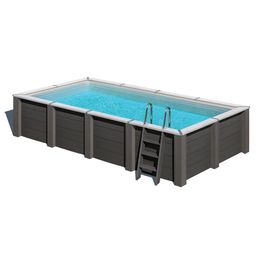 GRE Composite Pool-Set 'Avantgarde Nova' rechteckig grau 595 &times; 315 &times; 126 cm, Smart Plug Modul