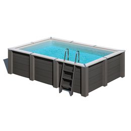 GRE Composite Pool-Set 'Avantgarde Nova' rechteckig grau 455 &times; 315 &times; 126 cm, Smart Plug Modul