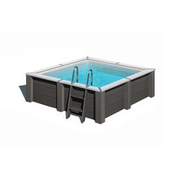 GRE Composite Pool-Set 'Avantgarde Nova' quadratisch grau 315 &times; 315 &times; 96 cm, Smart Plug Modul