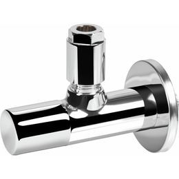 CORNAT Design-Eckventil chromfarben 1/2" rund, 2 St&uuml;ck