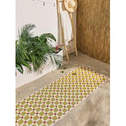 benuta Pop In- & Outdoor-L&auml;ufer Jovis Orange 80x250 cm - Teppich f&uuml;r Balkon, Terrasse & Garten
