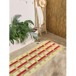 benuta Pop In- & Outdoor-L&auml;ufer Jovis Orange 80x250 cm - Teppich f&uuml;r Balkon, Terrasse & Garten