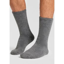 Socken HEATKEEPER, Damen, Gr. 41-46, grau, Materialmix, Socken Socken, Doppelpack gef&uuml;tterte Wintersocken in schwarz und grau