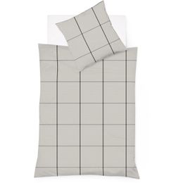 Bettw&auml;sche Fleuresse "Lech 4311", grau (steingrau), B/L: 240cm x 220cm, 1 Stk., 2 Stk., Flanell, B/L: 80cm x 80cm, 3 Stk., Flanell, Obermaterial: 100% Baumwolle, Bettw&auml;sche, Bettw&auml;sche, Edelflanell, Baumwolle, in Gr. 135x200, 155x220, 200x200cm