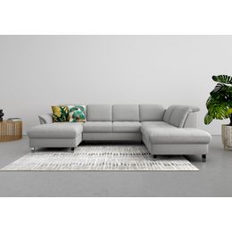 Sit & More Wohnlandschaft SIT & MORE "Maggiore U-Form", grau, B:312cm H:88cm T:224cm, 95% Polyester, 5% Polyamid, Sofas, Wohnlandschaft, wahlweise mit Kopfteilverstellung, Bettfunktion und Stauraum