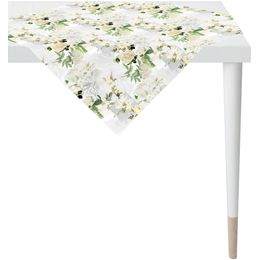 Mitteldecke Apelt "6721", wei&szlig;, B:88cm L:88cm, Baumwolle, Polyester, Tischdecken, Mitteldecke