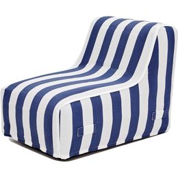 Loungesessel Jahnke "AIR LOUNGE", wei&szlig; (navy blau, wei&szlig; gestreift), B:60cm H:70cm T:90cm, Sessel, aufblasbar, Indoor & Outdoor, 60 cm Sitztiefe