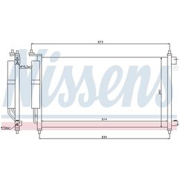 NISSENS Kondensator, Klimaanlage 94621 f&uuml;r NISSAN 92100ZW40A 92100ZW40D 92100BA60A