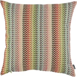 HOCK Dekokissen H.O.C.K. "Kerem", bunt (bunt, gemustert), B:50cm L:50cm, Baumwolle, Polyester, Dekokissen_Sitzkissen_Kissenh&uuml;llen, mit Zackenmuster, Kissenh&uuml;lle mit F&uuml;llung, 1 St&uuml;ck