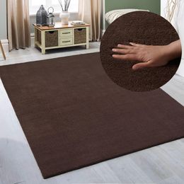 Teppich OTTO HOME "Arabell, Kunstfellteppich, Felloptik, waschbar", braun, B:80cm H:16mm L:150cm, Polyester, Teppiche, Teppich, flauschig, kuschelig, Anti-Rutsch-Unterseite, Wohnzimmer, Schlafzimmer