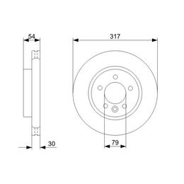 Bosch Bremsscheibe 0 986 479 287 vorne rechts links bel&uuml;ftet 317mm f&uuml;r LAND ROVER SDB000603 SDB000604 SDB000602