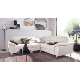 Sit & More Ecksofa SIT & MORE "Sorano L-Form", beige (linen), B:249cm H:88cm T:229cm, Sofas, Ecksofa, wahlweise mit Bett- und Relaxfunktion, inkl. Bettkasten
