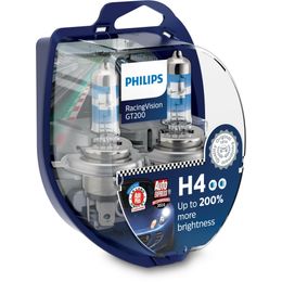 Philips H4 RacingVision GT200 (2 Stk.) 12342RGTS2 Gl&uuml;hlampe, Fernscheinwerfer,Gl&uuml;hlampe, Hauptscheinwerfer,Gl&uuml;hlampe, Nebelscheinwerfer,Gl&uuml;hlampe 12V