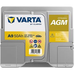 Varta Starterbatterie DYNAMIC AGM 12 V, 50 Ah, 540 A 550901054K262 12V 50Ah 540A f&uuml;r VW PEUGEOT AUDI GAC MERCEDES-BENZ VOLVO OPEL BMW GREAT WALL HYUND