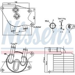 NISSENS &Ouml;lk&uuml;hler, Automatikgetriebe 91398 links mit Dichtungen f&uuml;r MINI BMW 24148699905