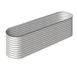Hochbeet Stahl Oval - L - 320(L) x 80(W) x 80 (H) - Silber