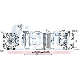NISSENS Kompressor, Klimaanlage 89040 12V f&uuml;r VW SEAT FORD 1H0820803DX 7M0820803D 95NW16D629BC