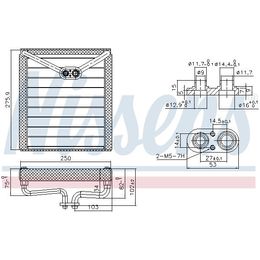 NISSENS Verdampfer, Klimaanlage 92373 mit Rohrleitung f&uuml;r MITSUBISHI 7810A297 7810A183