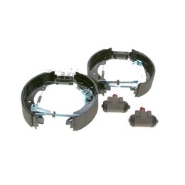Bosch Bremsbackensatz KIT SUPERPRO 0 204 114 539 hinten rechts links vormontiert 27mm f&uuml;r PEUGEOT CITRO&Euml;N 42413W 42412W 42417R