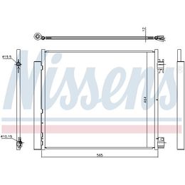 NISSENS Kondensator, Klimaanlage 940546 f&uuml;r RENAULT NISSAN 921004BE0A 921004BE0B 921006951R