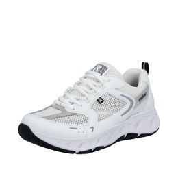 Plateausneaker Rieker, Damen, Gr. 38, wei&szlig;, hellgrau, Lederimitat, Textil, Schuhe Plateausneaker, Schn&uuml;rschuh, Freizeitsneaker, Halbschuh mit MemoSoft-Innensohle