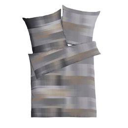 Bettw&auml;sche Kaeppel "Vision", silber (platin), B/L: 135cm x 200cm, 1 Stk., 1 Stk., Mako-Satin, B/L: 80cm x 80cm, 2 Stk., Mako-Satin, Obermaterial: 100% Baumwolle, Bettw&auml;sche, Bettw&auml;sche