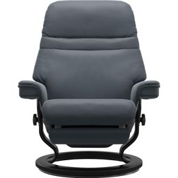 Relaxsessel stressless "Sunrise", blau (atlantic blau batick), B:88cm H:103cm T:78cm, Leder BATICK: BATICK ist ein leicht korrigiertes, durchgef&auml;rbtes und genarbtes M&ouml;belleder, bei dem die meisten Unebenheiten und Spuren in der Regel entfernt wurden.;Leder PALOMA: PALOMA ist ein durchgef&auml;rbtes Semianilin-M&ouml;belleder mit nat&uuml;rlicher Narbung.;ROHLEDER Stoff Q2 FARON: Ein fester zuverl&auml;ssiger Boucl&eacute; m