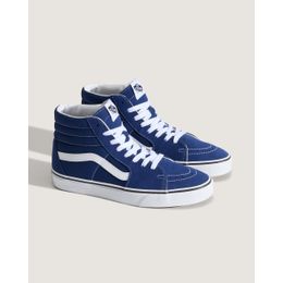 Sneaker Vans "SK8-Hi", Damen, Gr. 42,5, deep indigo, Leder, Schuhe Sneaker, mit klassischer Logo-Flag
